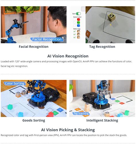 Hiwonder Armpi Fpv Ai Vision Raspberry Pi Ros Robotic Arm Advanced Kit With Raspberry Pi 4b 4gb