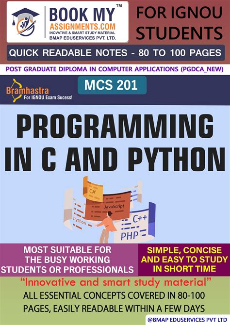 Mcs 201 Programming In C And Python Quick Readable Notes For Ignou Exam