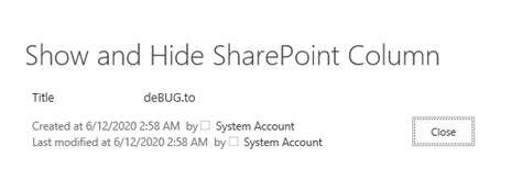 Show And Hide Columns In Sharepoint List Forms Using Powershell