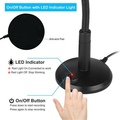Usb Desktop Noise Cancelling Mic Microphone For Pc Grandado