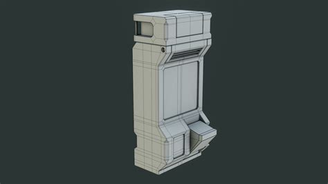 Artstation Sci Fi Computer Low Poly Game Ready Pbr Game Assets