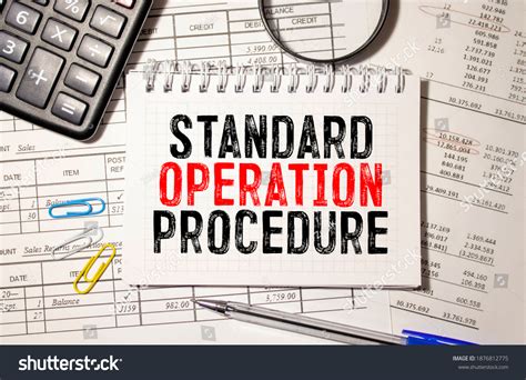 Standard Operating Procedure Text On Paper Stock Photo 1876812775 Shutterstock