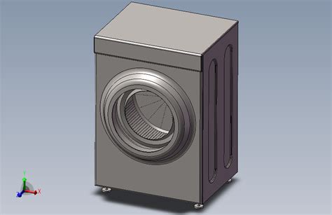 滚筒洗衣机外观模型solidworks 2023模型图纸下载 懒石网