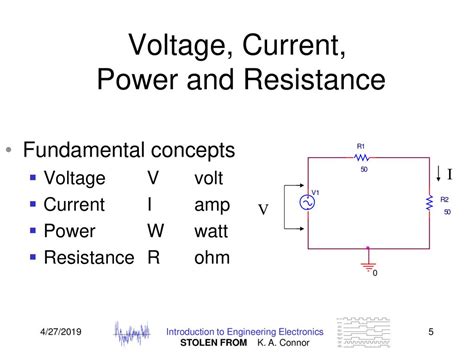 Voltage Current Resistance Power And Diodes Ppt Download