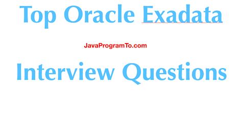 Top 133 Oracle Exadata Interview Questions