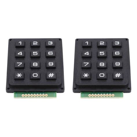 2pcs abs plastic matrix switch keyboard keypad array module keys 3x4