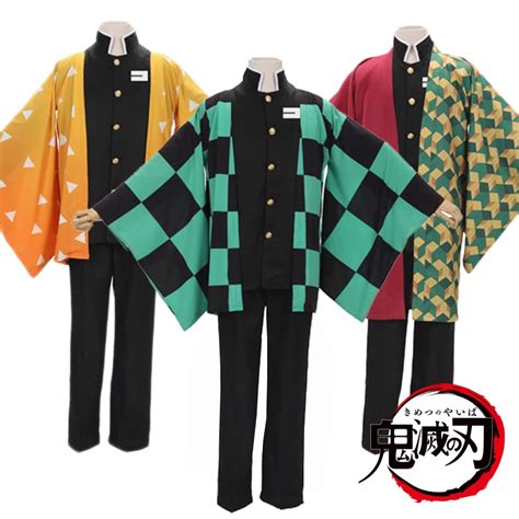Demon Slayer Kimetsu No Yaiba Cosplay Costumes Uniform Yukata Outerwear