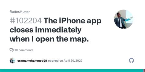 The Iphone App Closes Immediately When I Open The Map · Issue 102204
