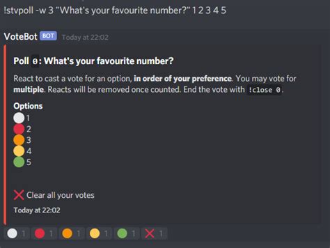 GitHub Ericthelemur VoteBot Discord Bot For Polls And Votes Including STV Supports Hiding