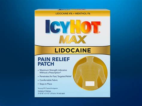 Icy Hot Lidocaine Patches 5 Count Only 720 On Amazon Up To 8 Hours