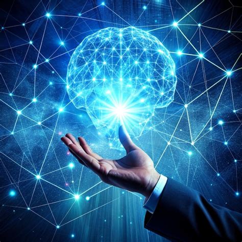 Premium Photo Hand Touching Brain Of Ai Symbolic Machine Learning