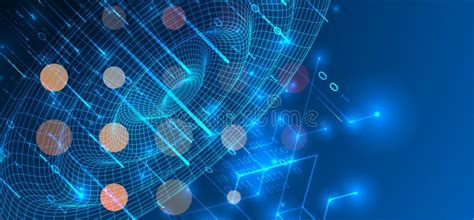 Futuristic Technology Background Plexus Structure Big Data Network
