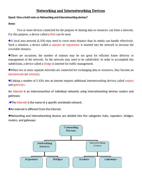 Networking And Internetworking Devices Pdf