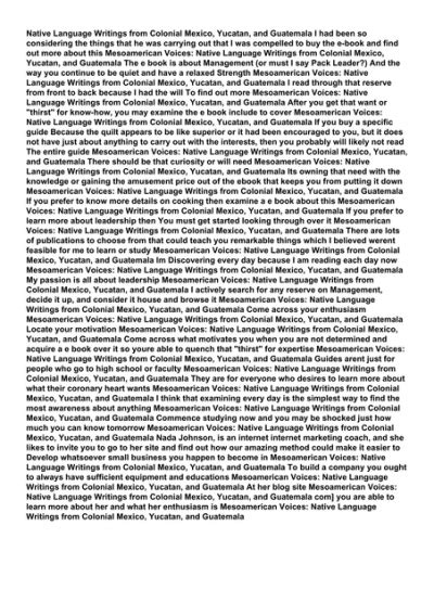 Native Language Writings Native Language Writings