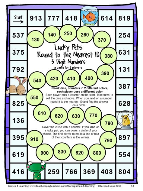 Rounding To The Nearest 10 Games Math Center Games Math Strategies Rounding Numbers Game