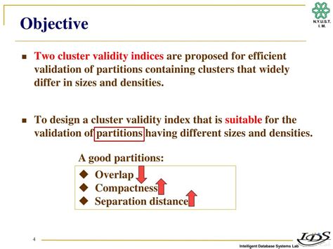 ppt validity index for clusters of different sizes and densities