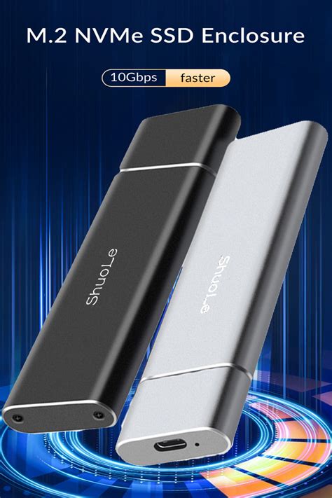 Shuole Ssd Case Nvme M Pcie To Usb Type C Mb S External Mobile Hard Drive Enclosure