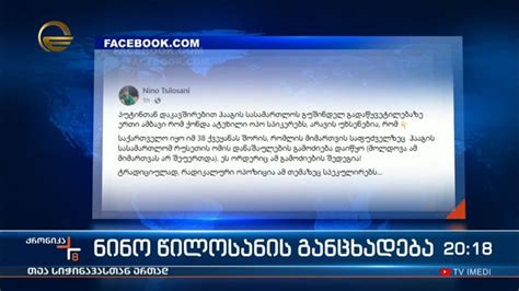 ნინო წილოსანის განცხადება Youtube