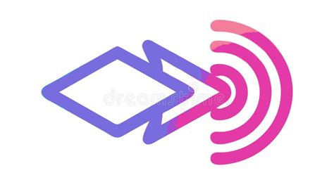 Digital Message Broadcast Icon With Vibrant Gradient Signal Vector Design Generative Ai Stock