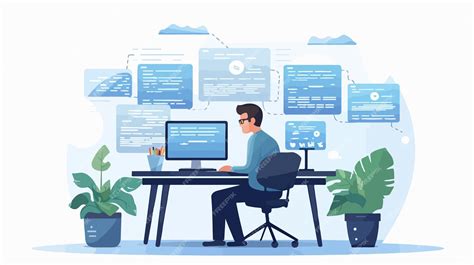 professional software developer working with program code premium ai