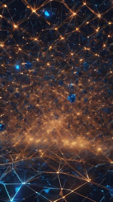 Premium Ai Image Abstract Geometric Figure Made Of Digital Particles Network Connection A