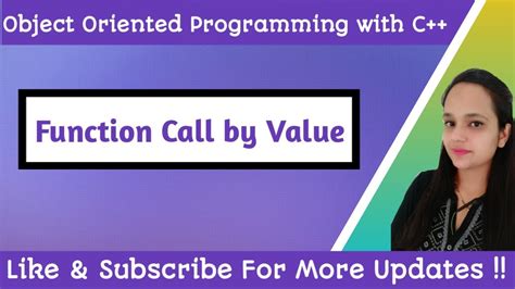 Lec 10 Call By Value In Programming With C Youtube
