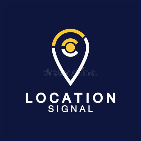 Pointer Map With Wifi Internet Signal Location Connection Icons Logo Design Stock Vector