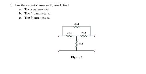 solved for the circuit shown in figure 1 ﻿finda ﻿the z