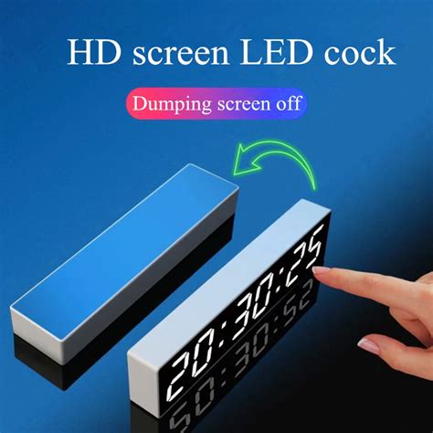 Современный декор зеркальные электрические светодиодный цифровые часы