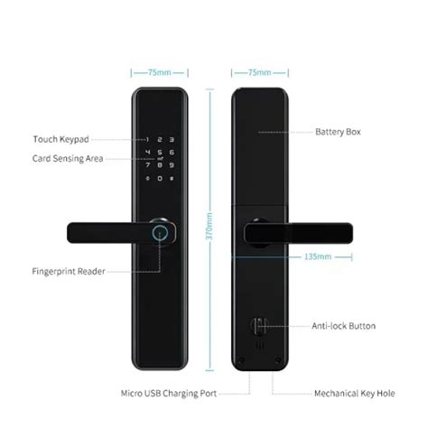 Rfid Card Unlock Tuya Smart Cylinder Wifi Door Lock With Fingerprint