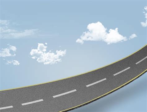 Premium Photo 3d Illustration Of Realistic Road Isolated On Abstract White Background Bending