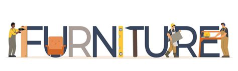 Furniture Assembly Text Composition 24853708 Vector Art At Vecteezy