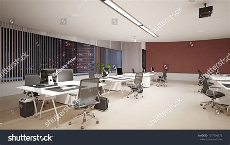 현대적인 사무실 인테리어 디자인 개념 3d 스톡 일러스트 1577790175 Shutterstock