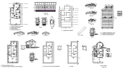 Residential Building Electrical Fitting Detail Elevation 2d View Layout Autocad File