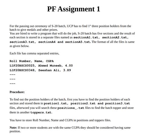 Solved Pf Assignment 1 For The Passing Out Ceremony Of S 20