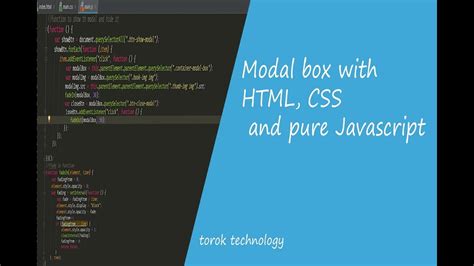 How To Make Modal Box With HTML CSS Pure Javascript YouTube