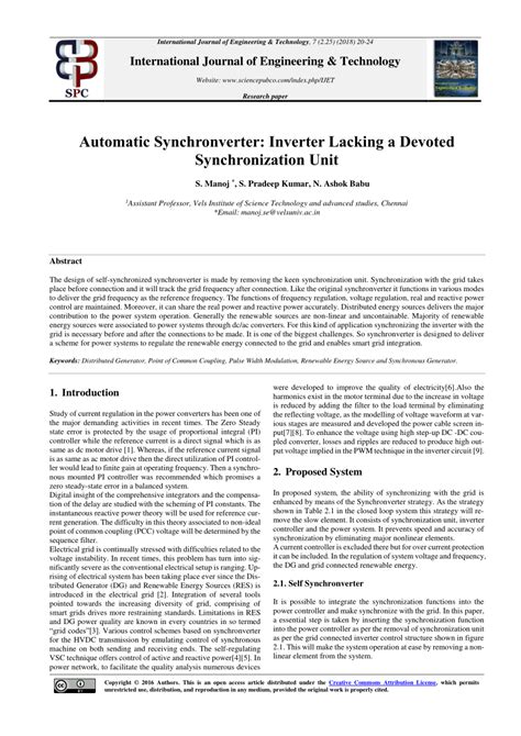 Pdf Automatic Synchronverter Inverter Lacking A Devoted