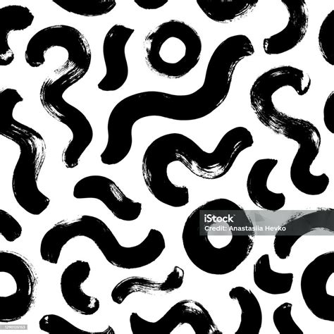 Organic Irregular Circular Lines Vector Seamless Pattern Stock Illustration Download Image Now