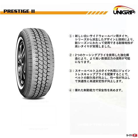 【数量限定】サマータイヤ 4本セット 195r15 195 80r15 107 105q Unigrip Prestige Ii（ユニグリップ