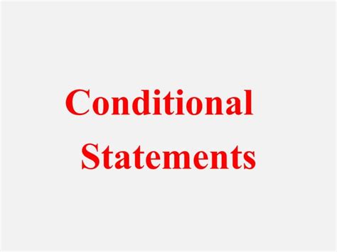 Grade 8 Quarter 1 Conditional Statements Ppt
