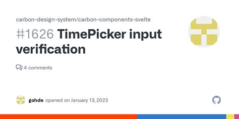 TimePicker Input Verification Issue Carbon Design System Carbon Components Svelte GitHub