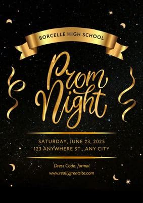 Free And Customizable Prom Templates