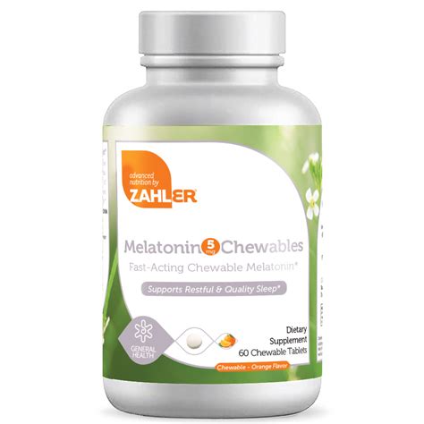Melatonin Chewable 5 Mg Advanced Nutrition By Zahlers