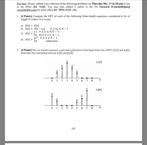 solved compute the dft of each of the following