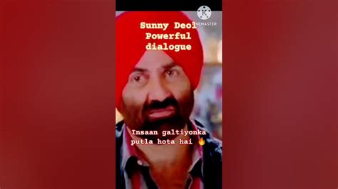 Insaan Galtiyon Ka Putla Hota Hai🔥 Sunny Deol Motivation Viral Shortsfeed Indianactor