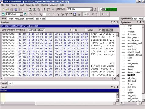 TextTransformer Parser Generator IDE Hex Viewer Conversion Of Text Files