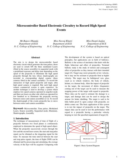 Pdf Microcontroller Based Electronic Circuitry To Record High Speed Events