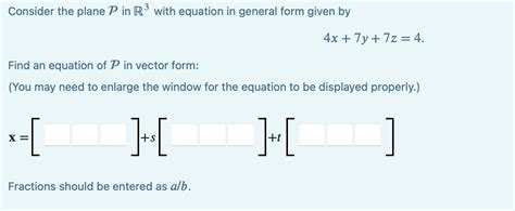 Solved Consider The Plane P In R With Equation In General Chegg