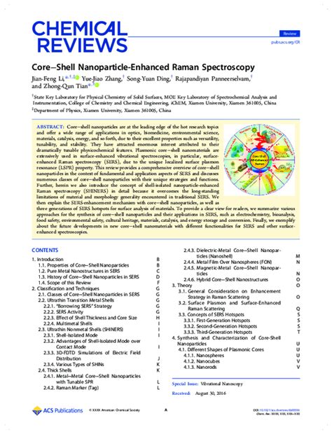 Pdf Coreshell Nanoparticle Enhanced Raman Spectroscopy