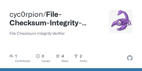 GitHub Cyc Rpion File Checksum Integrity Verifier File Checksum Integrity Verifier